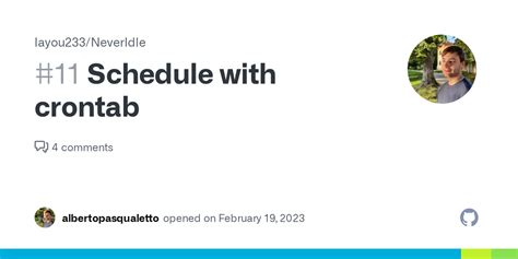 Schedule With Crontab · Issue 11 · Layou233neveridle · Github