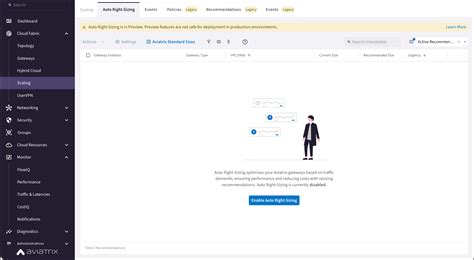 Enabling Auto Right Sizing Documentation