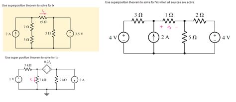 Solved Use Superposition Theorem To Solve For Vx When All Chegg