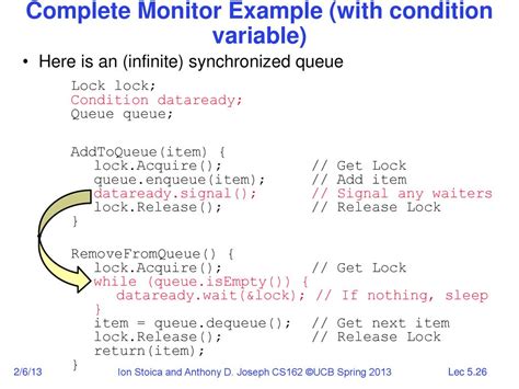 February 6 2013 Ion Stoica Cs162 Operating Systems And Systems Programming Lecture 5 Semaphores