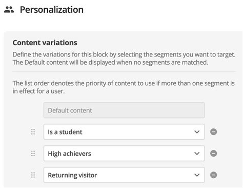 Understanding Personalization Segments Squiz Dxp Help Center
