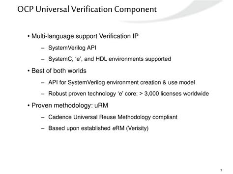 Ppt Ocp Functional Verification A Language Independent Solution