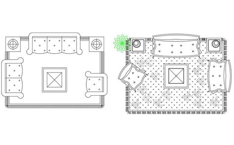 Two Various Types Of Sofa And Table Block With Beautiful Floor Mat