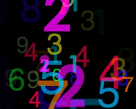 Multiple Numbers Flying Around The Screen Stock Footage Video