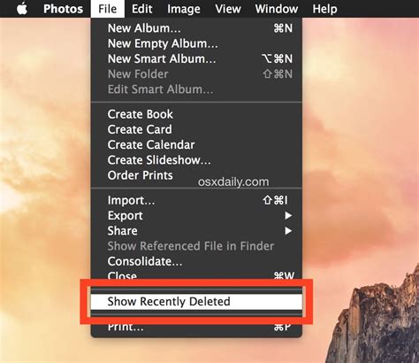 How To Recover Deleted Images In Photos App For Mac OS X