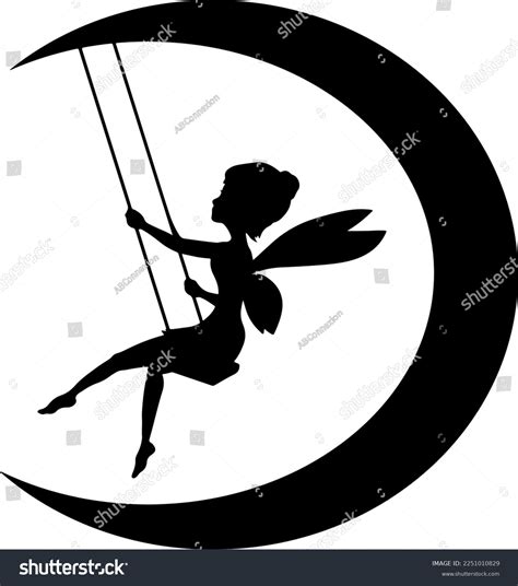 Tinker Bell Moon Vector Eps Stock Vector Royalty Free 2251010829