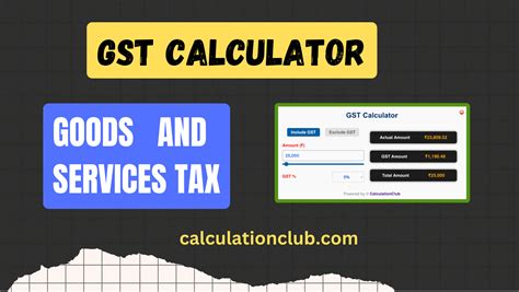 Gst Calculator Goods And Services Tax