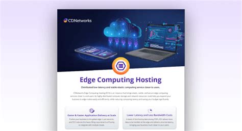 Edge Computing Hosting Brochure Cdnetworks