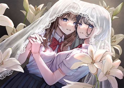 Sakura 39ra Original Commentary Highres 2girls Black Hair Black