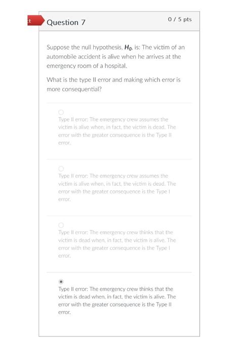 Solved Question Suppose The Null Hypothesis H Is The Chegg