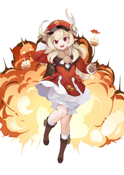 Klee Dodoco And Jumpy Dumpty Genshin Impact Drawn By Zhiyan Danbooru