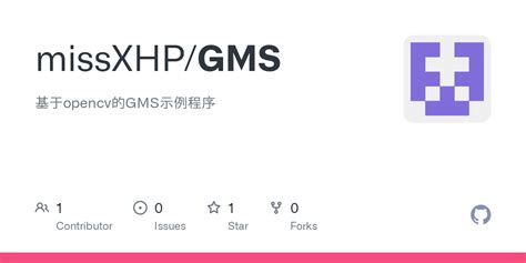 GitHub missXHP GMS 基于opencv的GMS示例程序
