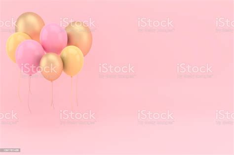 생일 파티와 축하를 위해 비행 다채로운 풍선 생일 파티 배너에 대한 3d 렌더링 헬륨 풍선에 대한 스톡 사진 및 기타 이미지 헬륨 풍선 0명 3차원 형태 Istock