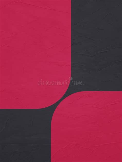 Abstract Art Of Textured And Colorful Geometric And Minimalist Shapes Stock Illustration