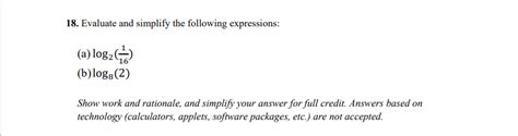 Solved Evaluate And Simplify The Following Expressions Chegg