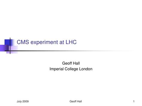 ppt cms experiment at lhc powerpoint presentation free download id