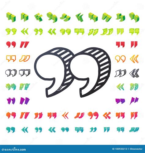 Quote Sign Icon Text Concept Message Bubble Dialog Symbol Quotation Citation Vector Quotation