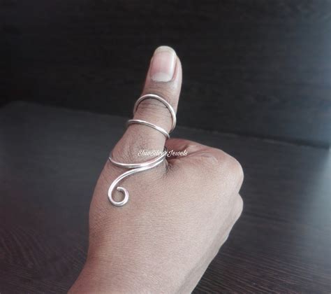Thumb Splint Mcp 925 Silver Ring Mcp Hyperextension Splint Etsy