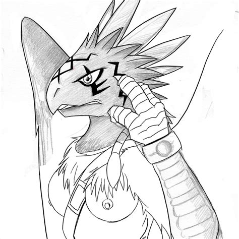 Rule 34 Avian Breasts Female Garion Large Breasts Legendz Monochrome