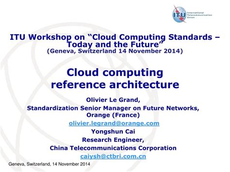 PPT Cloud Computing Standards Today Future Workshop PowerPoint Presentation ID