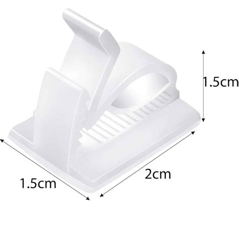 60pcs White Wire Clips 60 Pieces Mini Self White Waterproof For