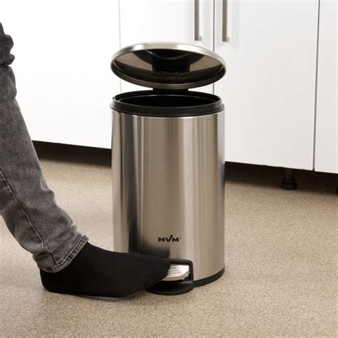 Відро для сміття Mvm з кришкою та педаллю Bin 16 12l Ss нержавіюча сталь в інтернет магазині