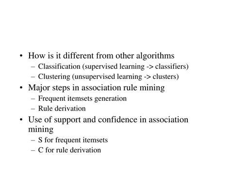 Ppt Data Mining Association Rules And Clustering Powerpoint Presentation Id 6598700