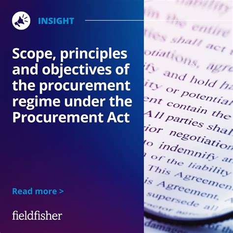 Scope Principles And Objectives Of The Procurement Regime Under The