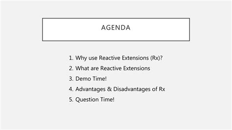 An Introduction To Reactive Extensions Pptx