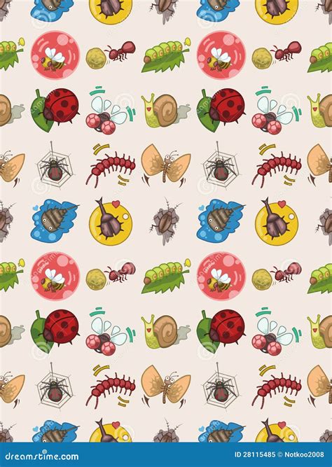 Seamless Bug Pattern Stock Vector Illustration Of Insect 28115485