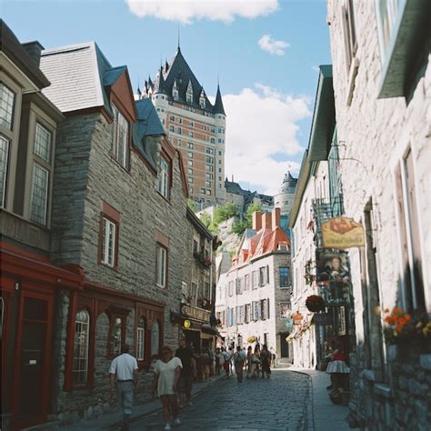 The Old Town Of Quebec City With Its French Influence Premium Ai Generated Image