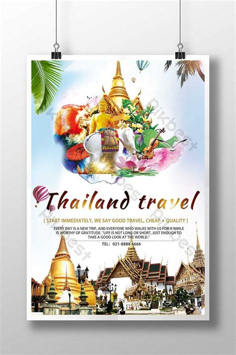 โปสเตอร์ท่องเที่ยวไทย แบบ Psd ดาวน์โหลดฟรี Pikbest