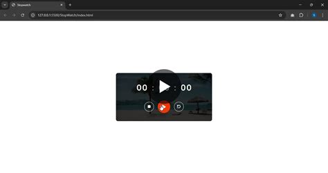 Made A Simple Stopwatch Using Html Css Javascript Wrote Logic Using