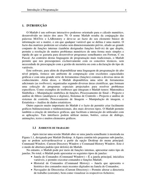 Sebenta Matlab Pdf Matlab Matriz Matemática