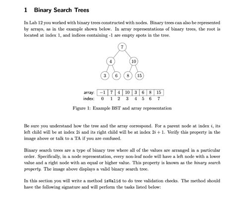 Solved 1 Binary Search Trees In Lab 12 You Worked With