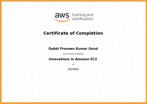 dabbi praveen kumar goud on linkedin aws ec2 innovations certification cloudcomputing