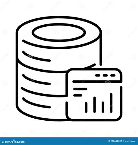 bar chart with database showing concept vector of database analysis