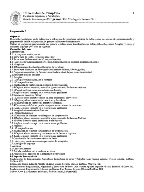 Guia De Programacion Pdf Estructura De Datos De Matriz Matriz