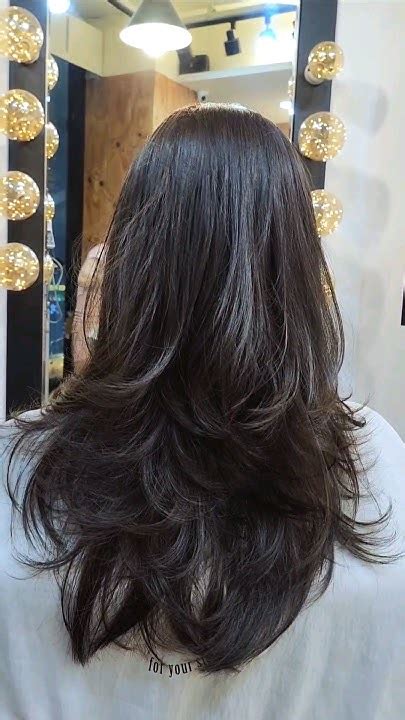 롱기장에서 축축 쳐진다면 레이어드컷 하이레이어드컷 허그컷 추천드려요 ♥️ 컬러는 매트브라운 톤다운염색 긴머리레이어드컷 레이어드c컬펌 Youtube