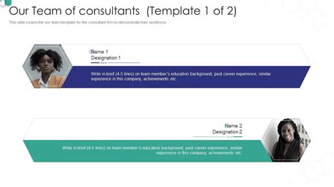 Our Team Of Consultants Devops Consulting Proposal It Ppt Portfolio Template Presentation