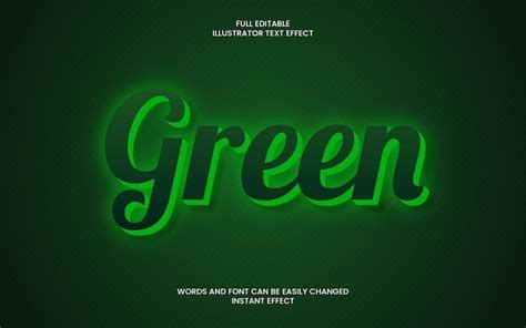 Premium Vector Green Text Effect