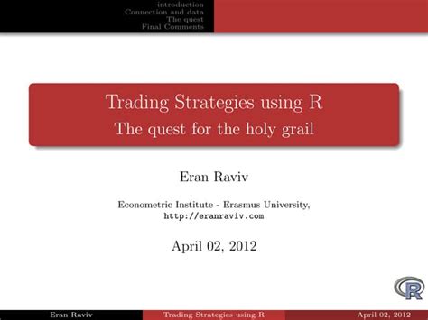 Backtesting Trading Strategies With R Ppt
