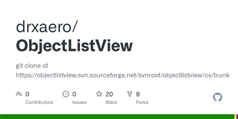 Github Drxaeroobjectlistview Git Clone Of Svnroot