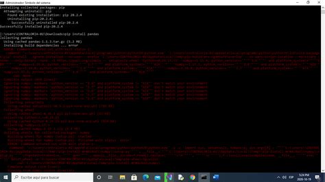python how to fix error when installing pandas for python on