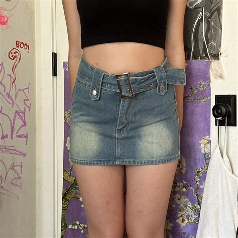 Super Cute Xs S Denim Mini Skirt Depop