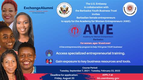 Apply For The Academy For Women Entrepreneurs Awe Barbados Program Us Embassy To Barbados