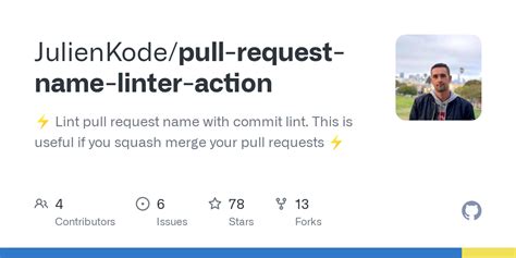 Github Julienkodepull Request Name Linter Action ⚡️ Lint Pull Request Name With Commit Lint