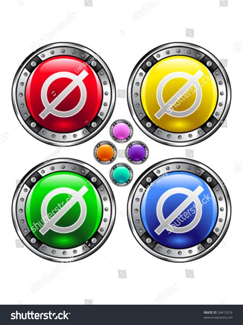 Null Math Icon On Round Colorful Stock Vector 34413316 Shutterstock