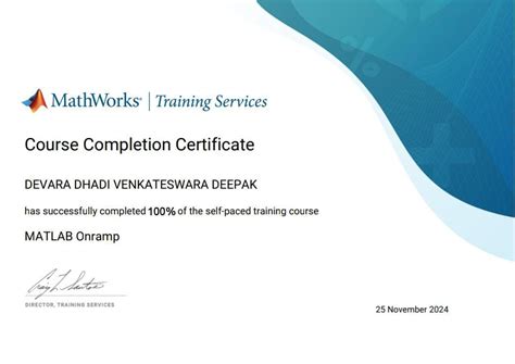 Devara Dhadi Venkateswara Deepak On Linkedin Matlab Mathworks Dataanalysis Programming