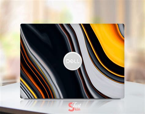 Xps Skin Personalised T Full Coverage Sticker Black Marble Design